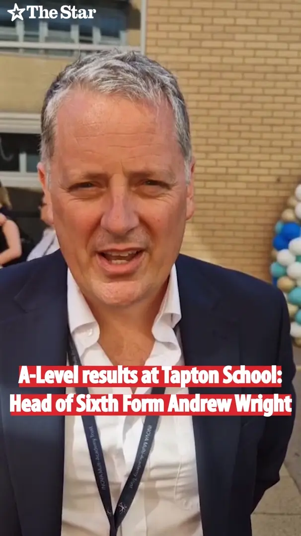 A-level results at Tapton School: Head of Sixth Form Andrew Wright