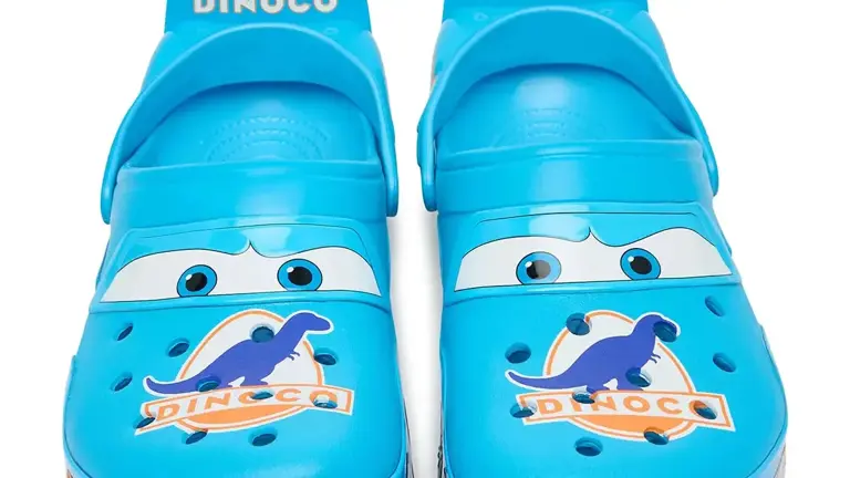 Lightning McQueen Crocs are back, but this time they’re Dinoco blue