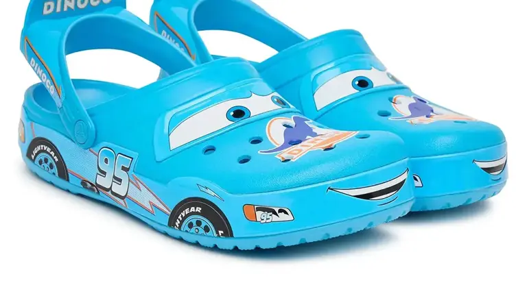 Lightning McQueen Crocs are back, but this time they’re Dinoco blue
