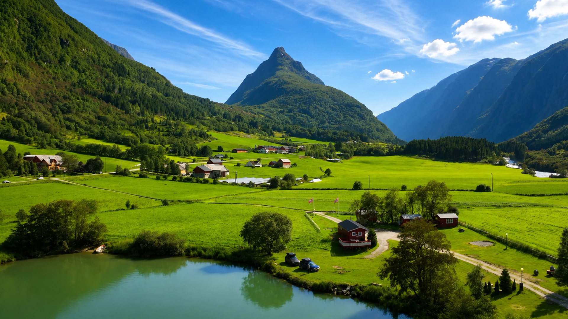 How is farming possible in this mountain valley?