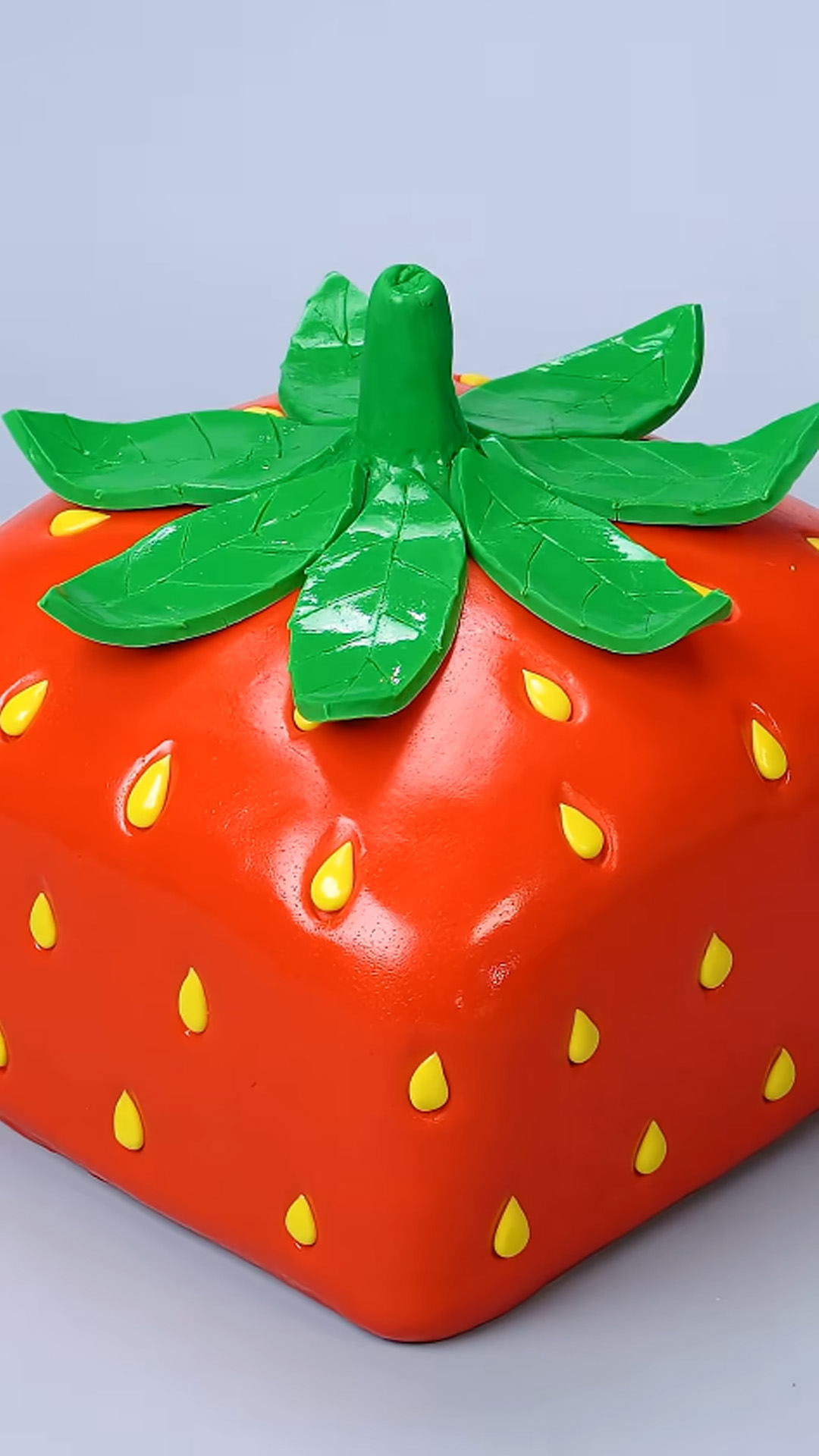 How to create a cute strawberry fondant cake