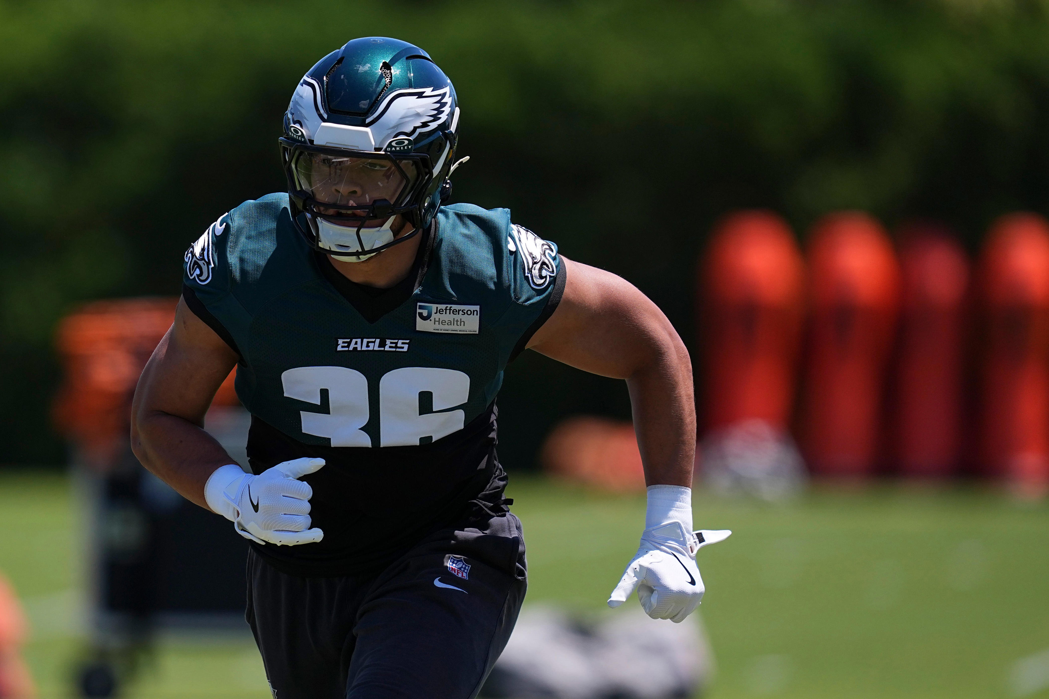 Cameron Latu, Carson Steele battle for Eagles roster spot