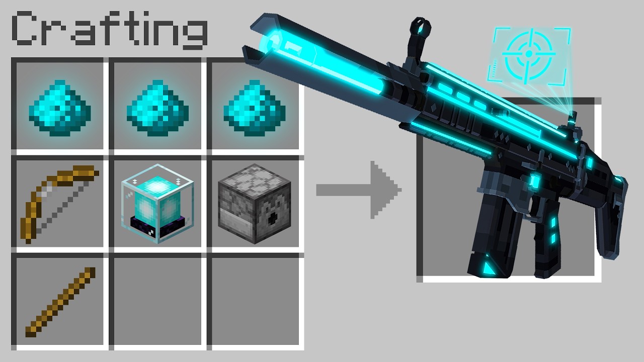 Minecraft But You Can Craft Bionic Guns