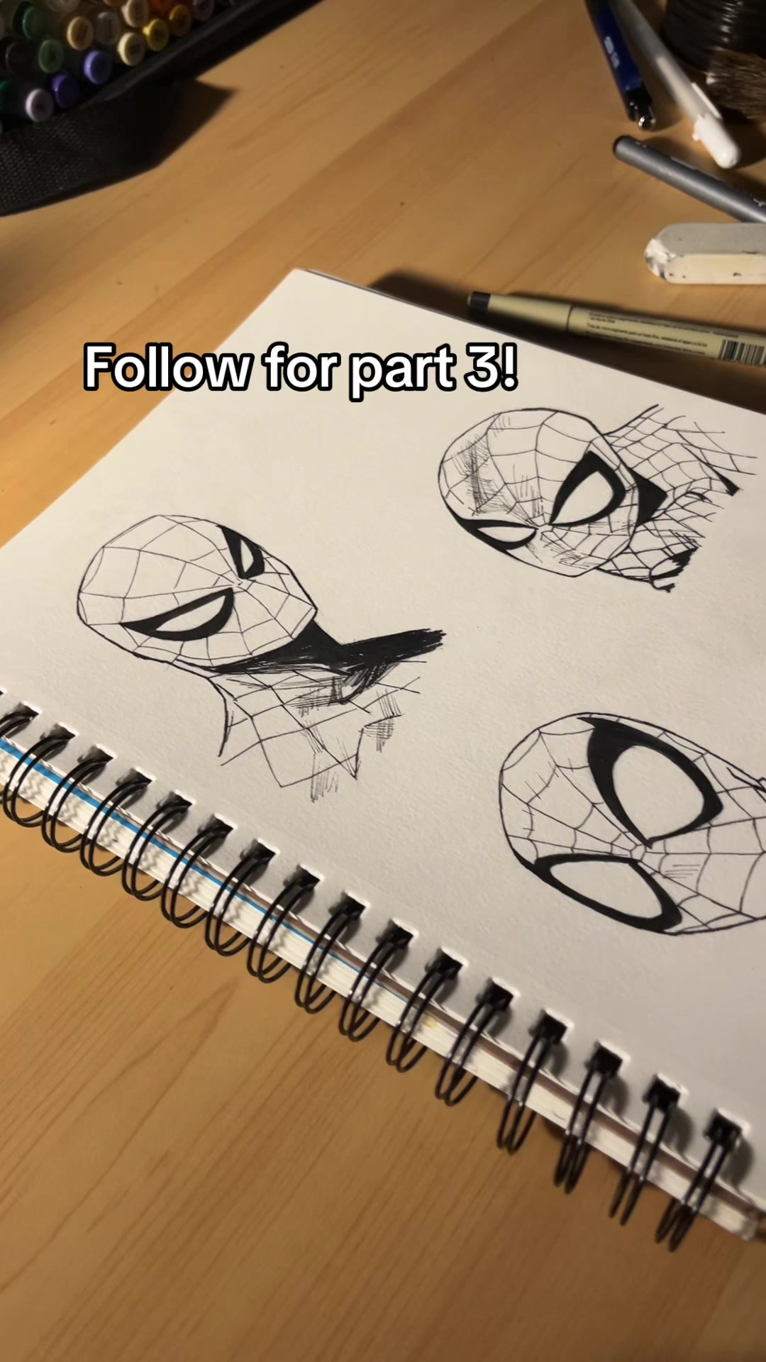 Spider-Man fan art from sketch to color