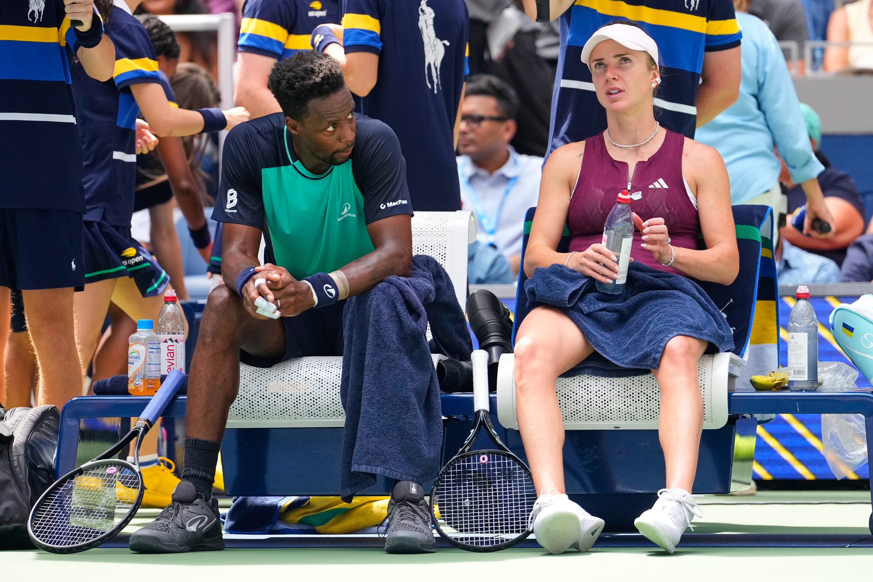 Quite A Couple Spouses Elina Svitolina And Gael Monfils Reach Us Open