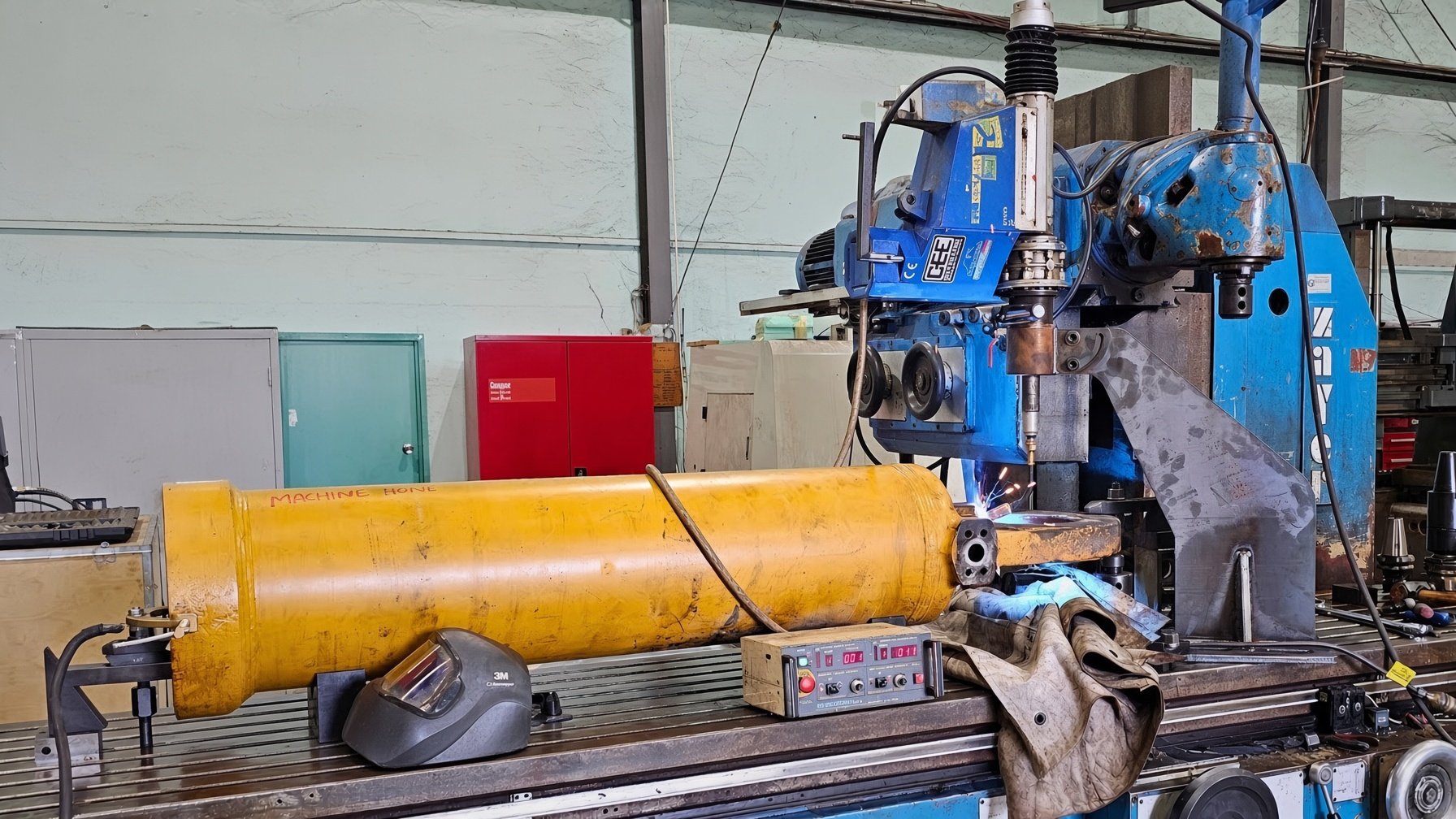 Repairing huge CAT loader cylinders