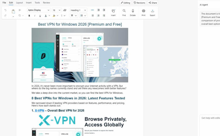 Revise review: The DOCX-compatible AI document editor