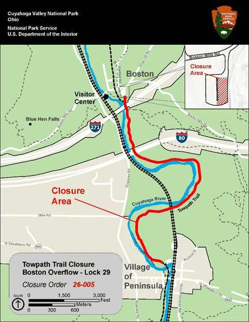 Where the Towpath Trail is shutting down for months