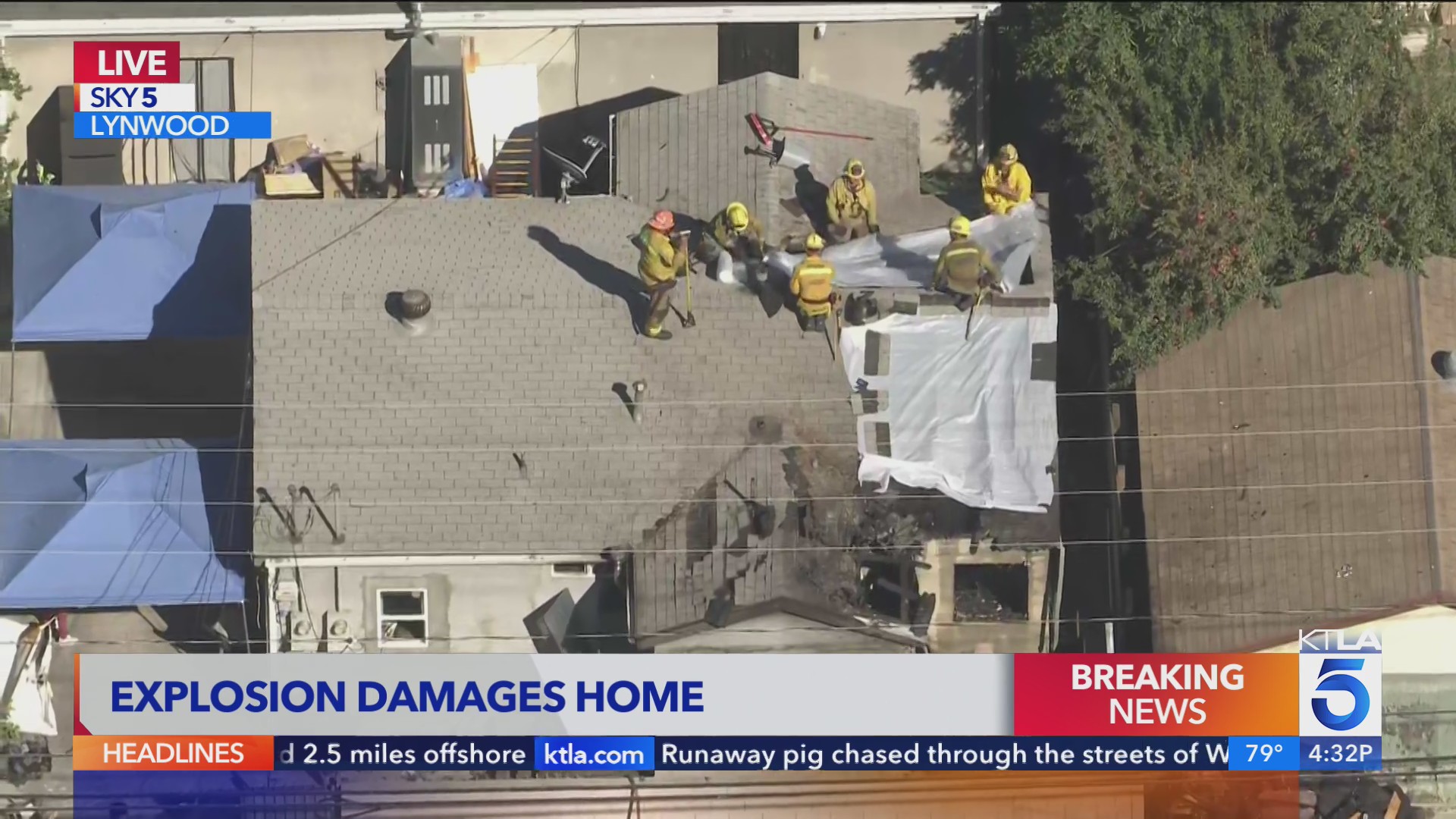 Explosion damages Lynwood home