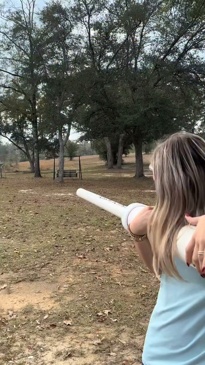 Outdoor farm work with a potato cannon