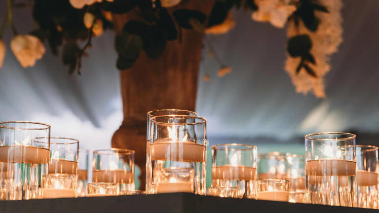 Make the easiest DIY candle centerpiece using only Dollar Tree items