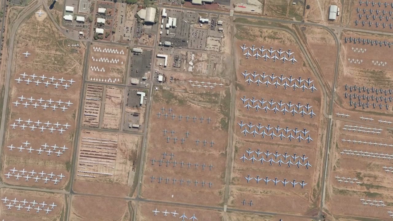 Arizona Aircraft Boneyard Usa Rows Of Abandoned Planes