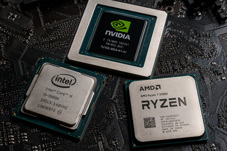 Why is AMD stock falling while Intel stock rises after Nvidia's earnings?