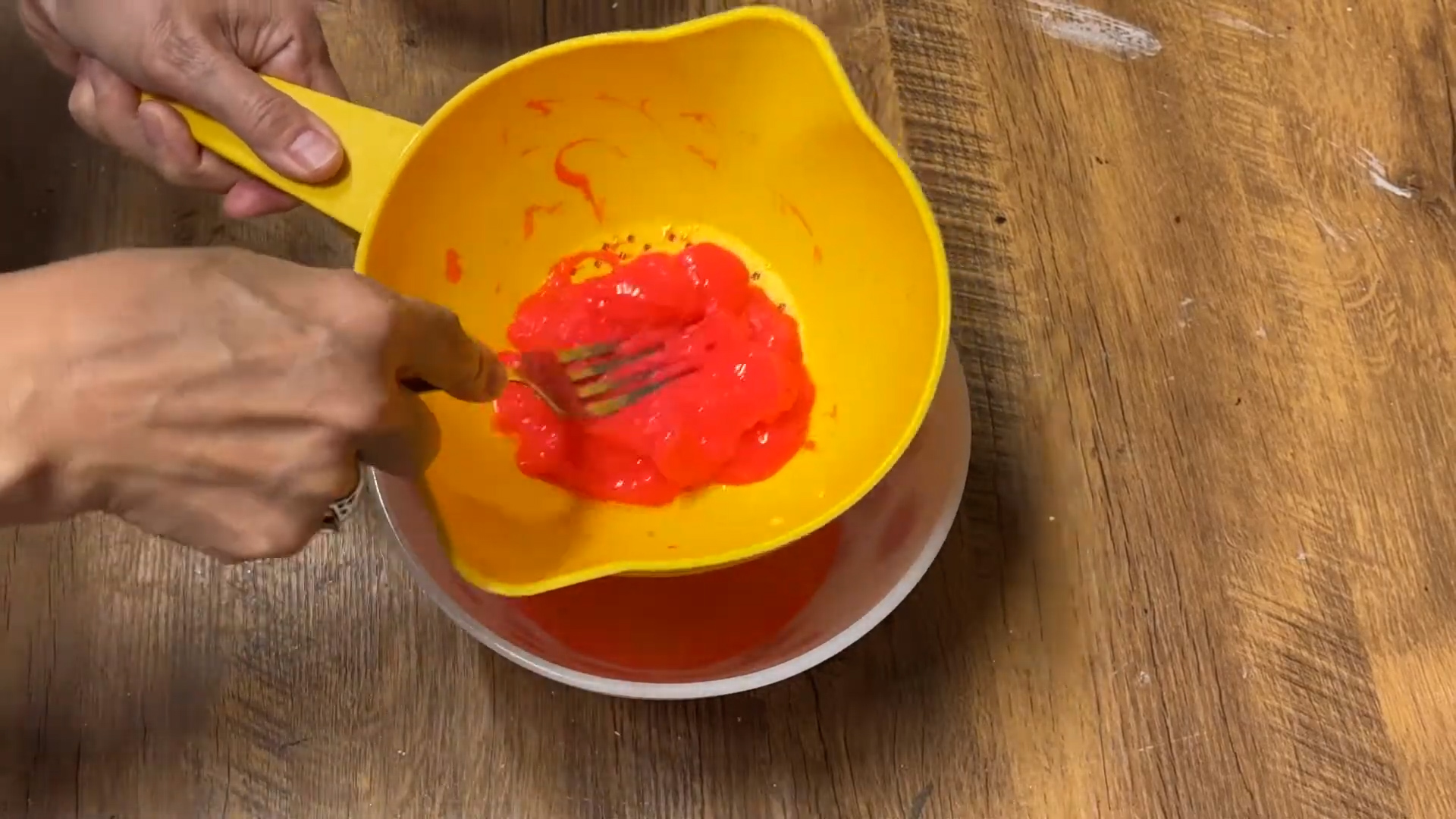 Make nontoxic slime with glue, salt, and water