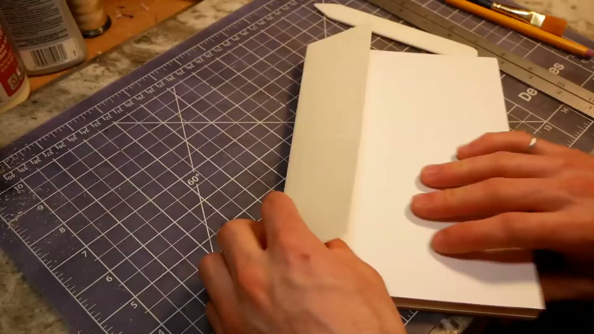 Making a leather bound journal with 3D printed embossing - DIY bookbinding