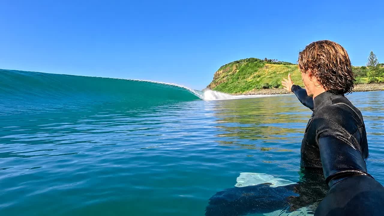 Endless waves, a rocky entry and a new board made this surf session ...