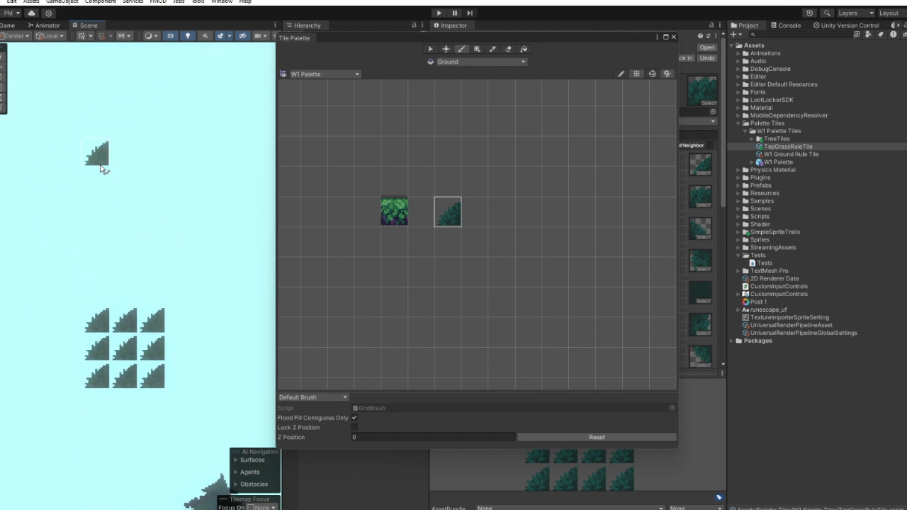 Creating rule tile pixel art designs