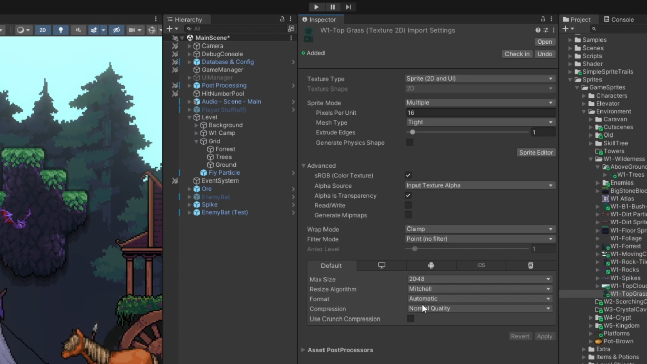 Pixel art sprite preparation process