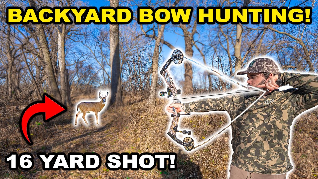 Bow hunting deer right behind my house