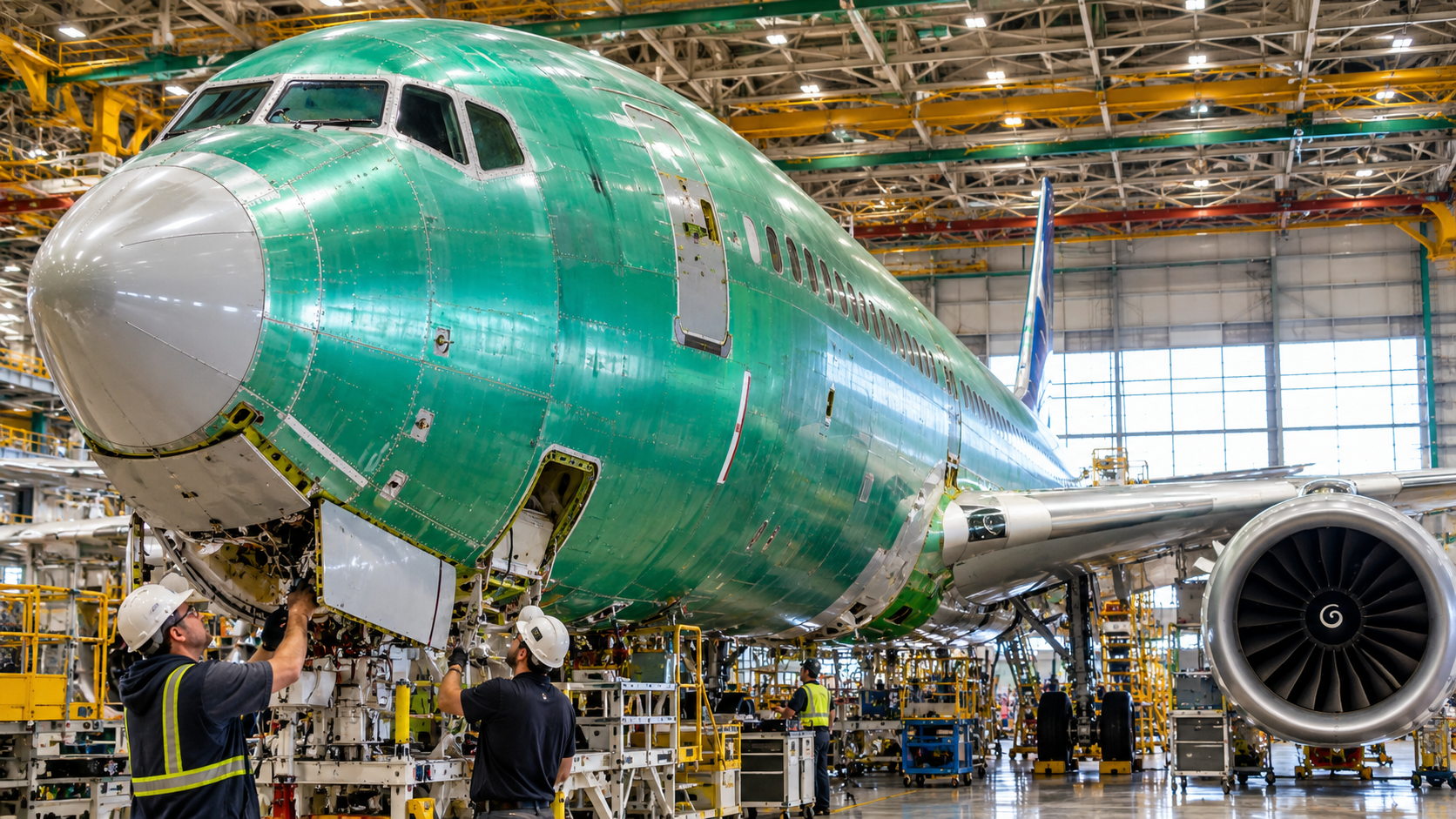 Why Boeing aircraft are first painted green for your safety