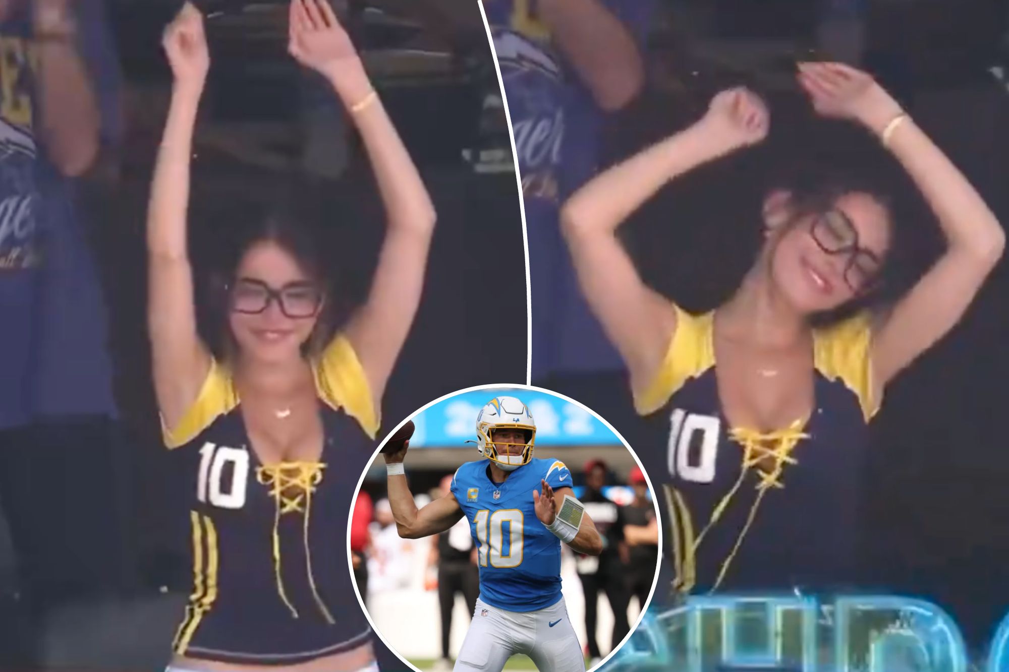Madison Beer Celebrates Fiancé Justin Herberts Touchdown At Chargers