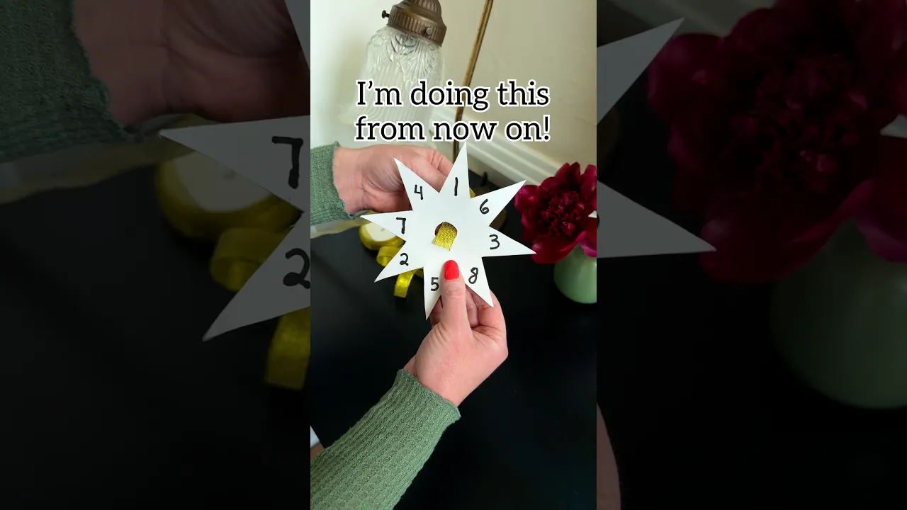 How to make a big beautiful bow with an 8-pointed paper star! ⭐️#bow # ...