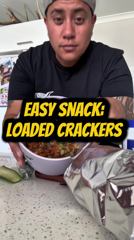 Loaded crackers a quick and delicious mix of simple ingredients