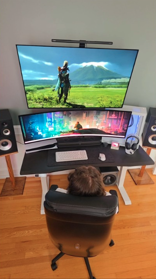 Ultimate dual OLED PC and PS5 gaming setup tour
