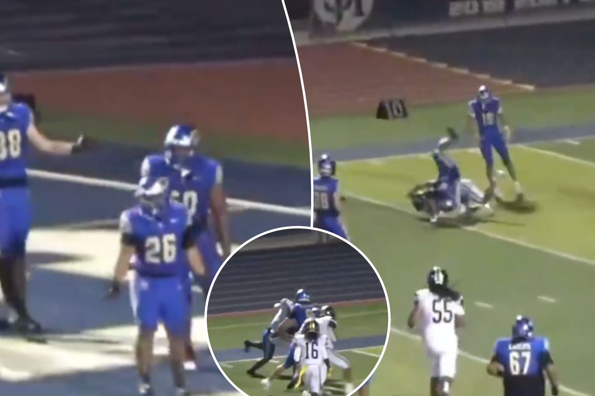 California High School Football Players Front Flip For Touchdown Will