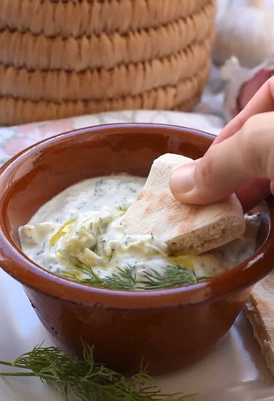Homemade tzatziki sauce step by step