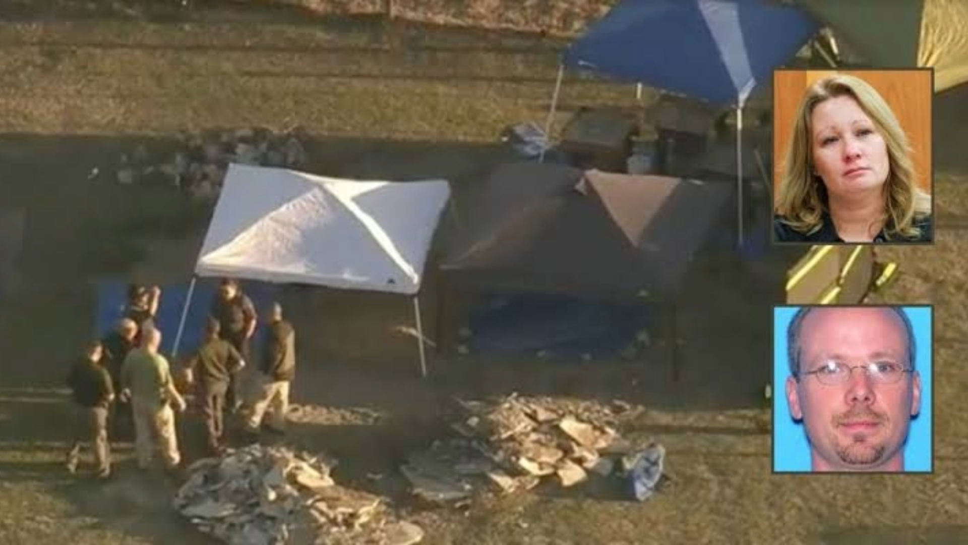 Husband buried under fire pit