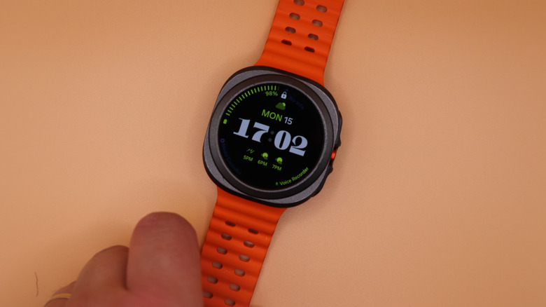 What does the watch icon mean on a Galaxy Watch?