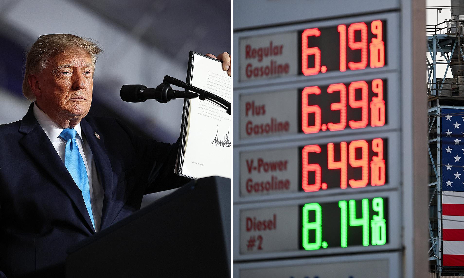 Trump signs executive order to slash diesel costs as fuel crisis ...
