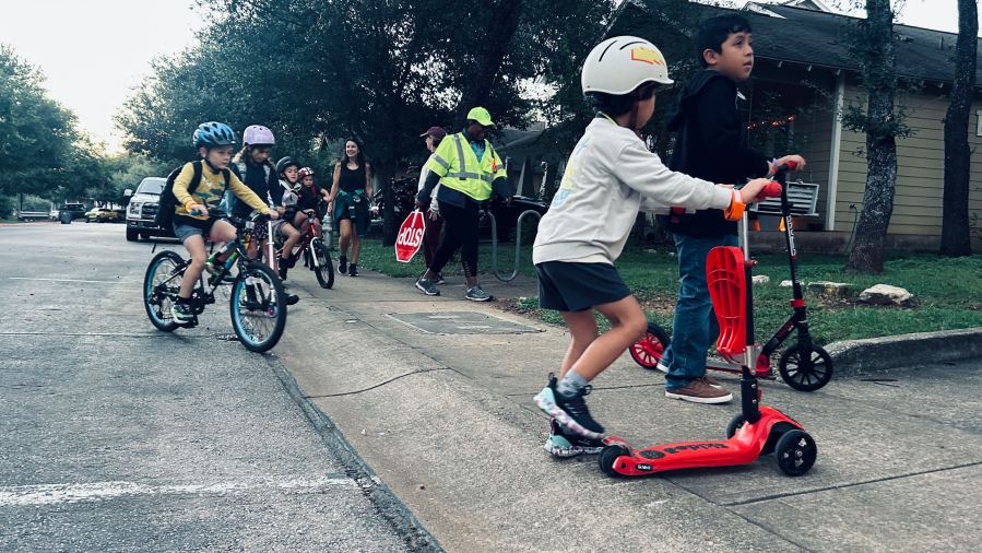 City of Austin holds Walk and Roll to School Day event