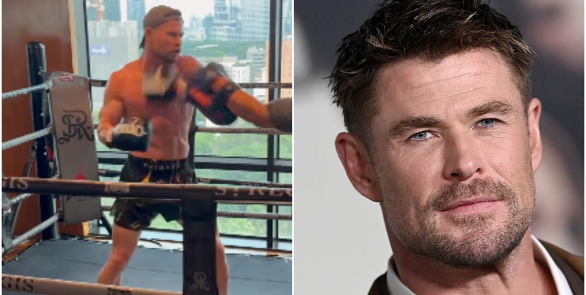 Chris Hemsworth, 43, shares his 'Extraction 3' kickboxing workout ...