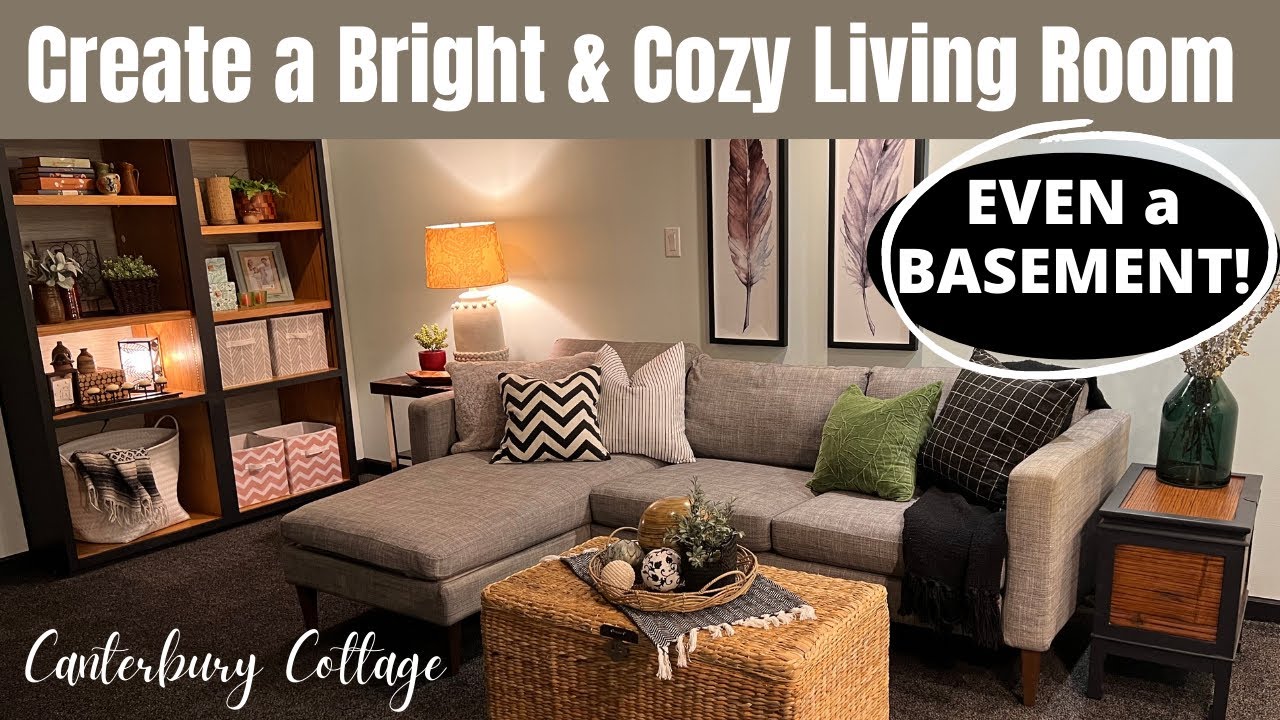 Affordable basement living room makeover ideas