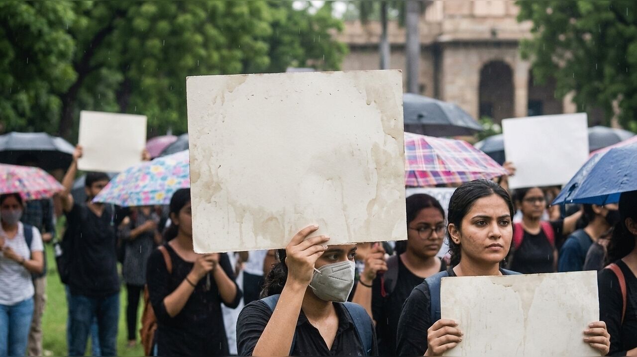 Delhi student protests blend serious demands with viral social media wit