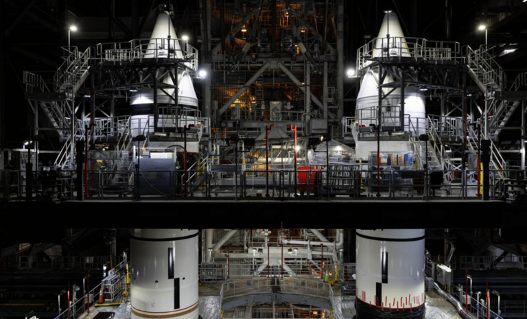 NASA finishes Artemis III booster stacking, moves closer to launch pad ...
