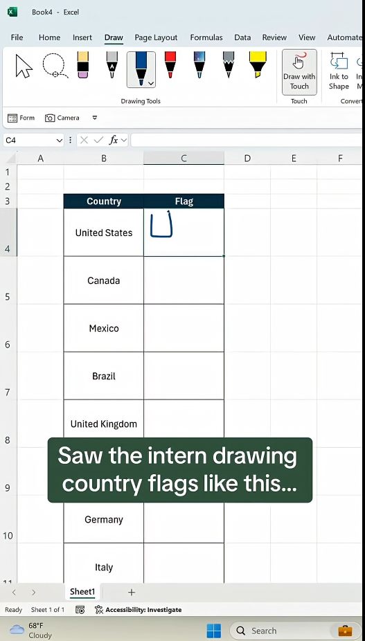 Adding country flags to Excel spreadsheets