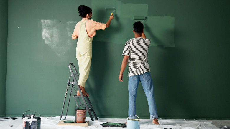 How to reduce the sheen of semi-gloss paint when it's just too shiny