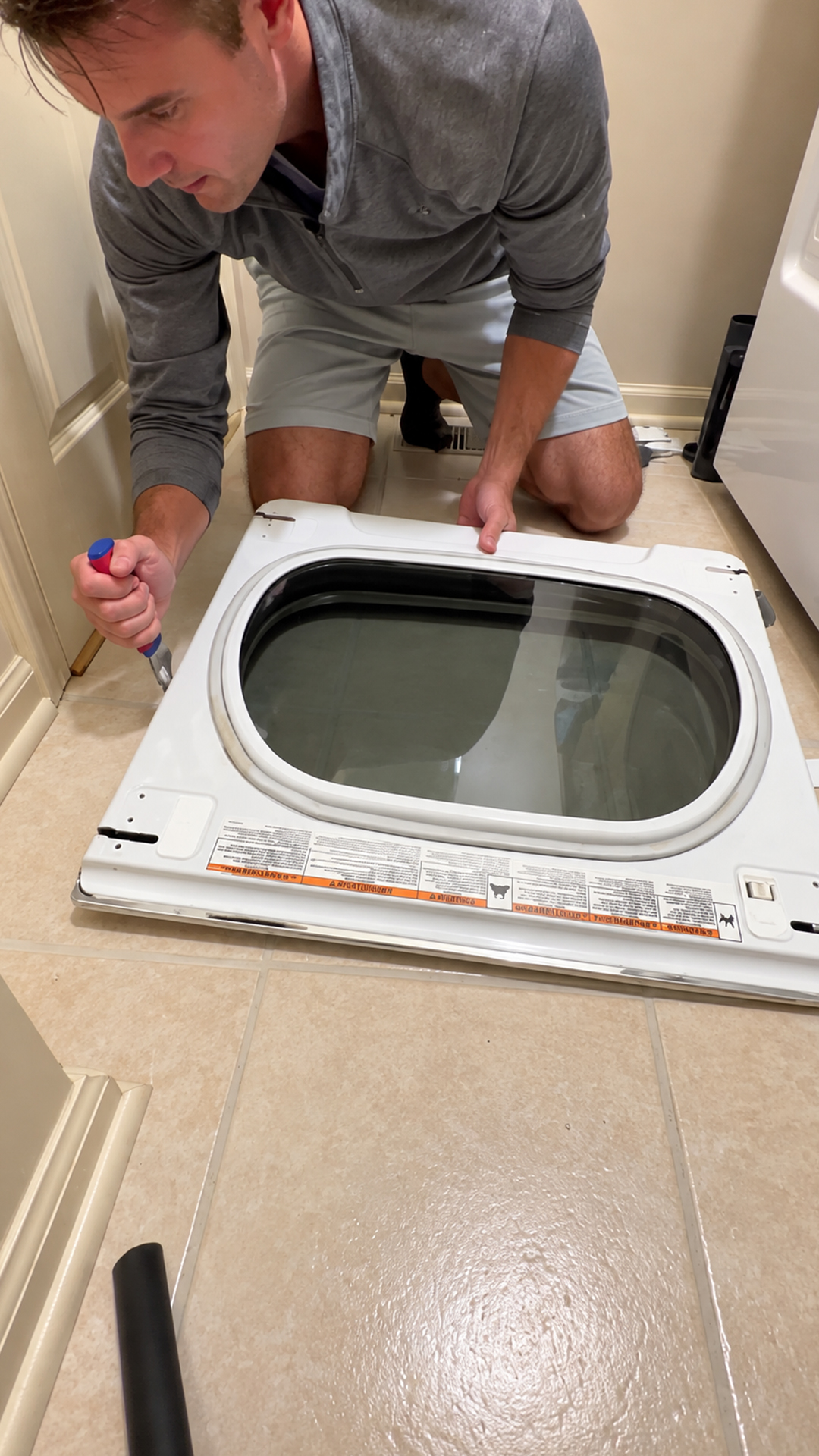 How to flip your clothes dryer door