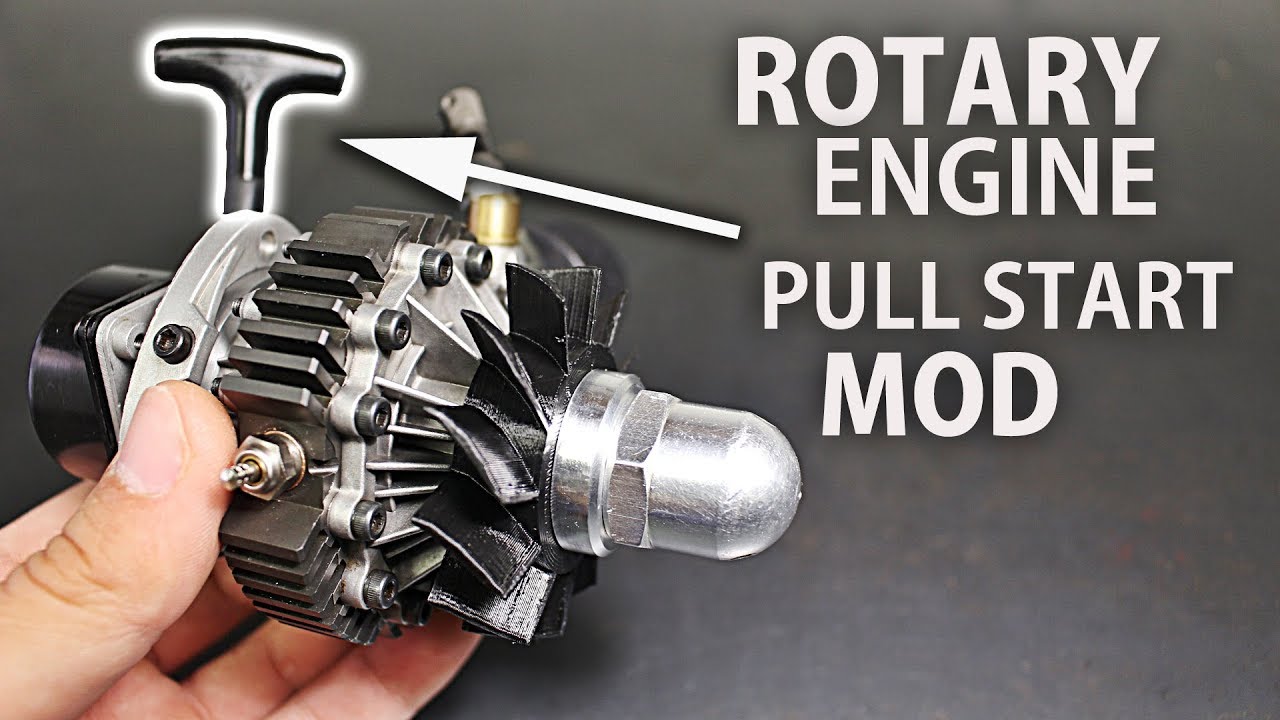 Nitro rotary engine cleaning and pull start modification