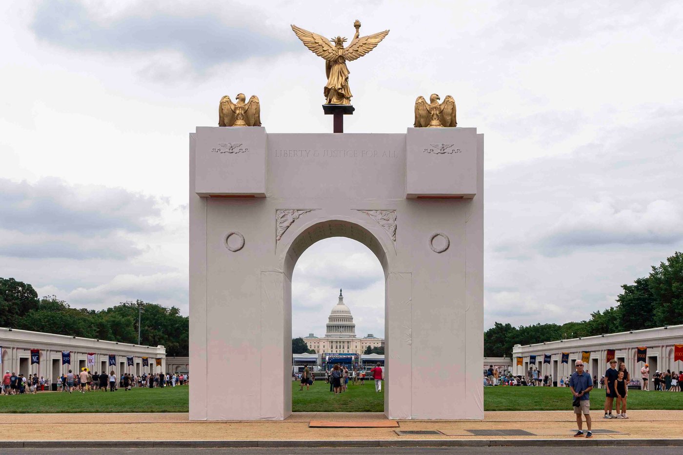 New plans for Trump's arch don't mention the 'military complex' he said ...