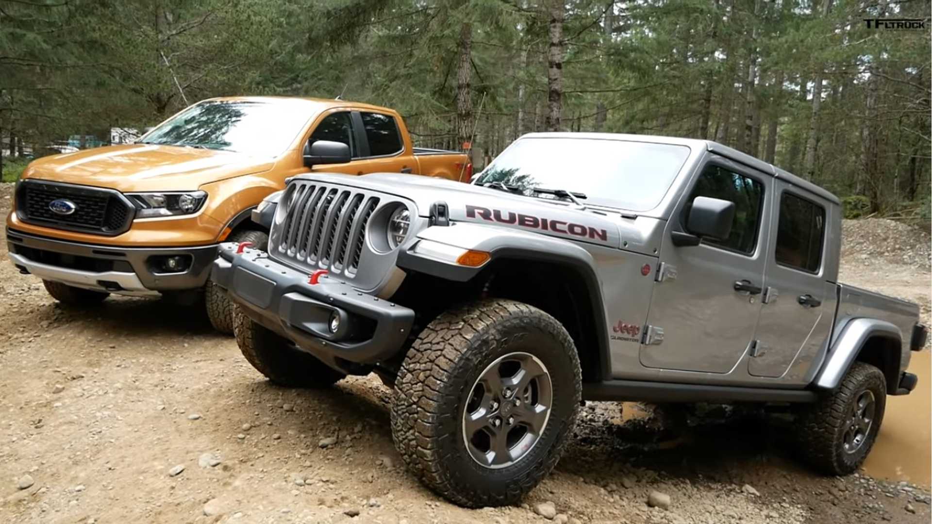 Watch The Jeep Gladiator And Ford Ranger Duel Off-Road