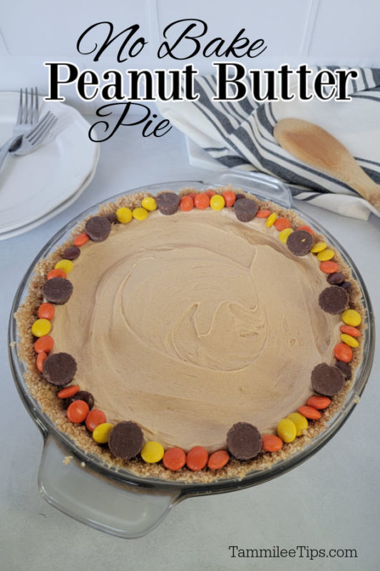 Creamy no bake peanut butter pie that takes minutes to make