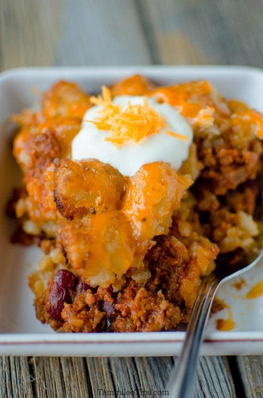 Crockpot Sloppy Joe Tater Tot Casserole Recipe