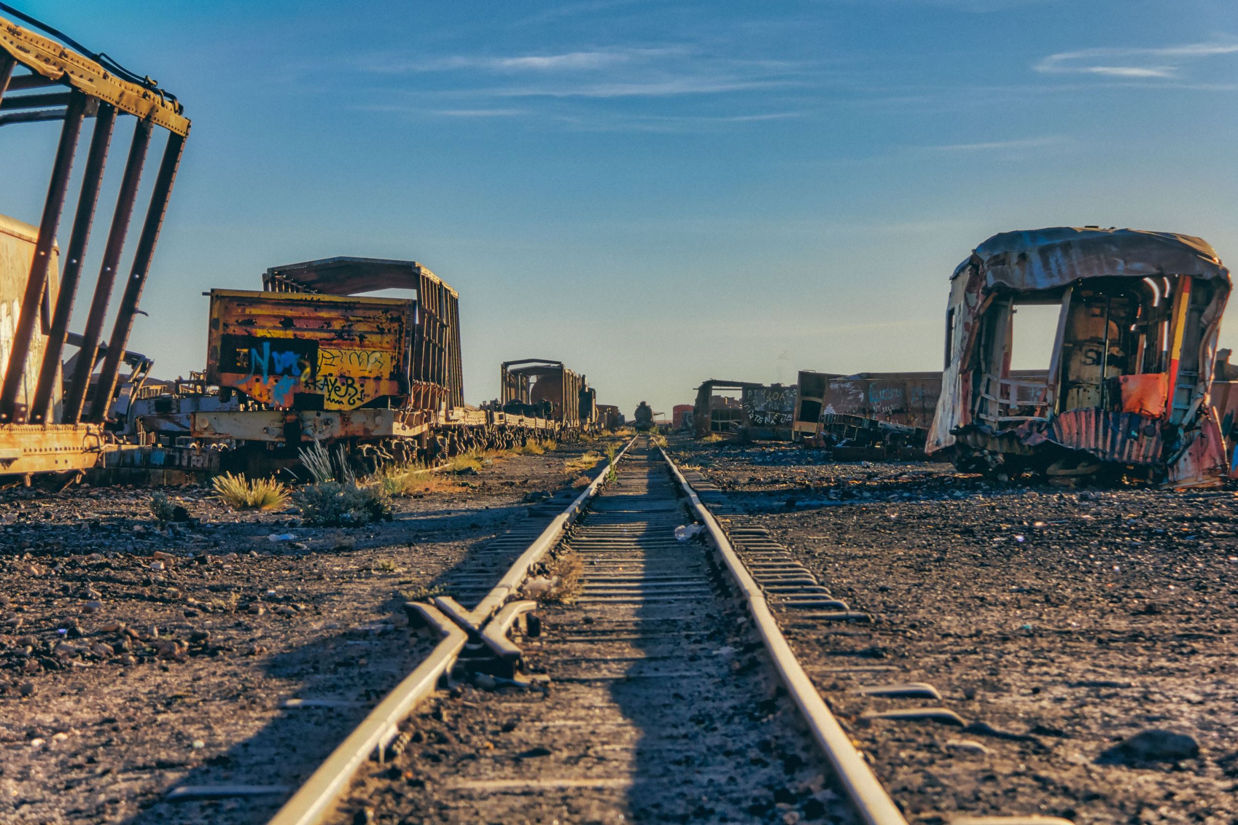 The train graveyard at the 'edge of the world'