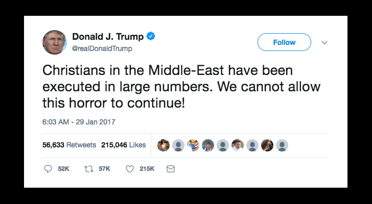 Top Trump tweets since taking office