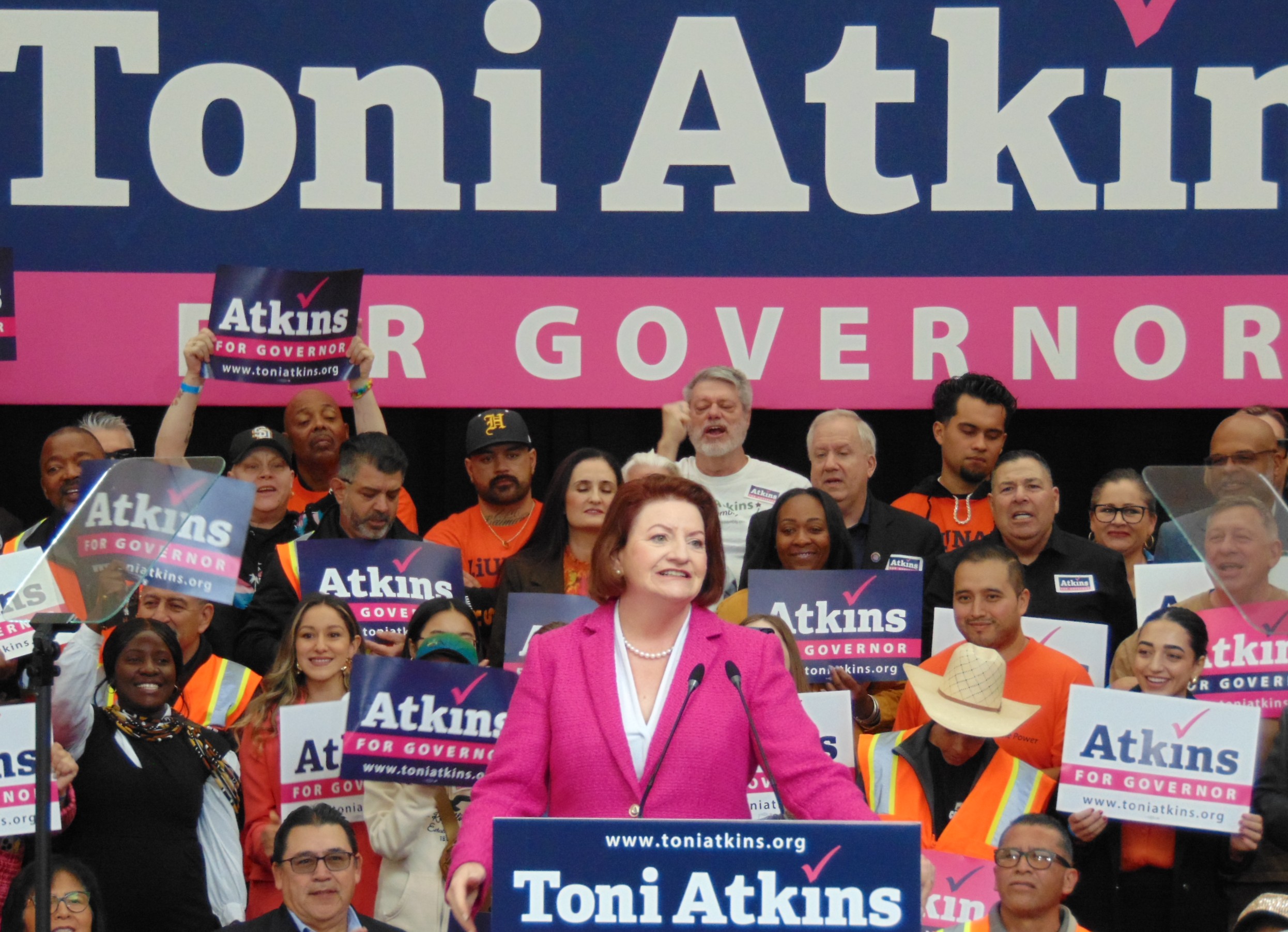 Toni Atkins gains key endorsements ahead of Harris opting out of ...
