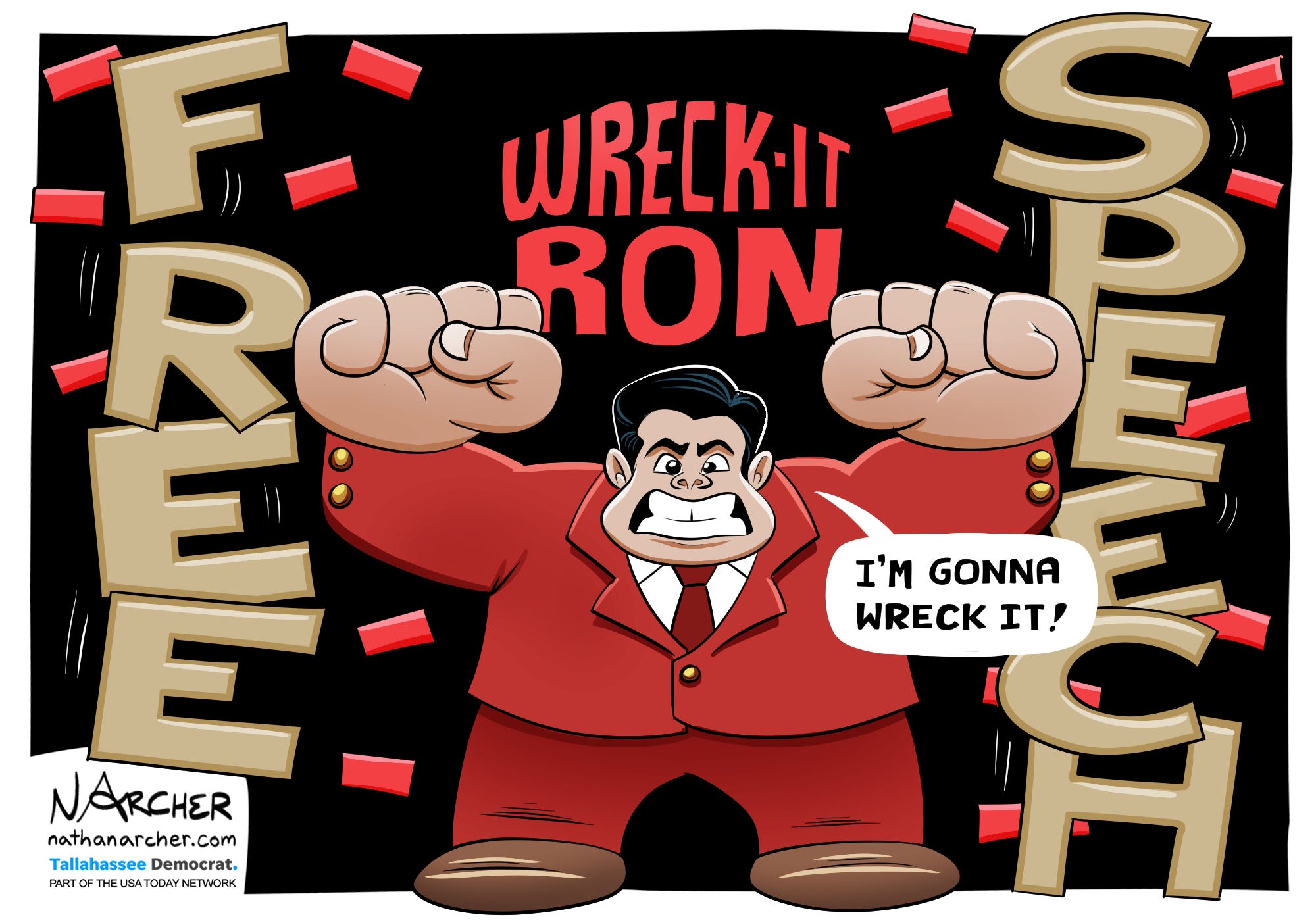 The best of Florida governor Ron DeSantis in political cartoons